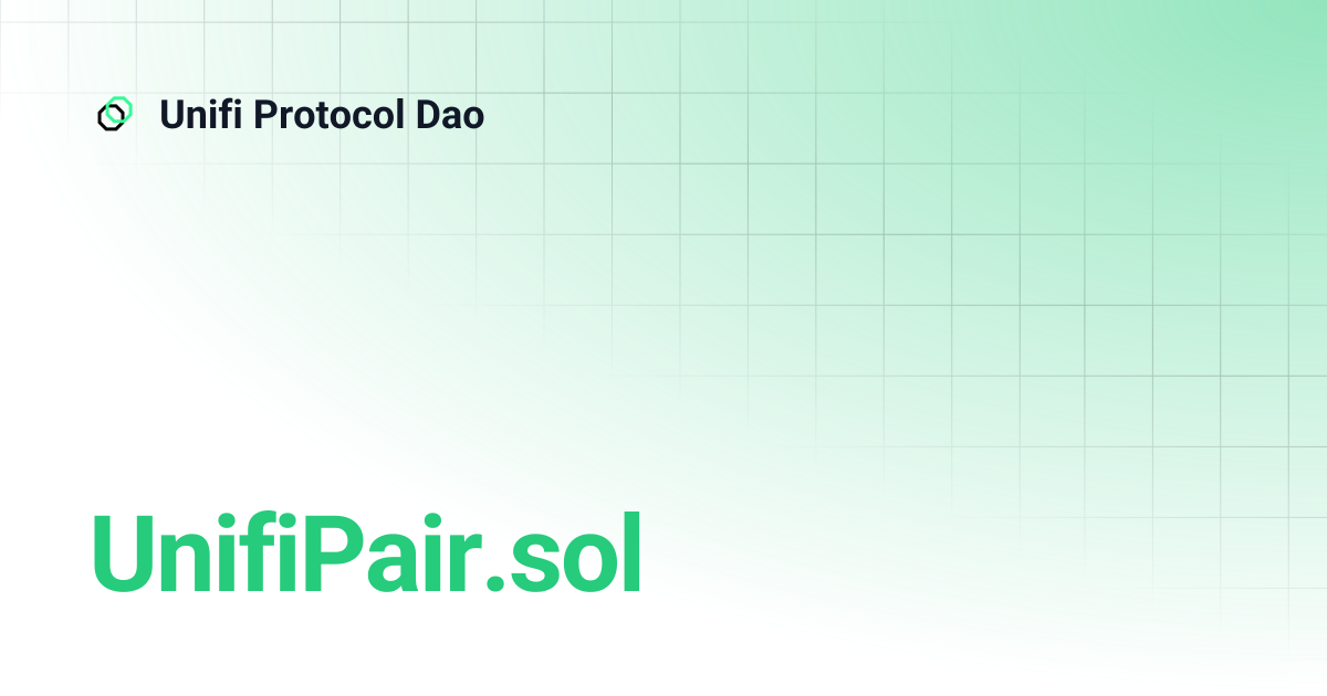 UnifiPair.sol | Unifi Protocol Dao